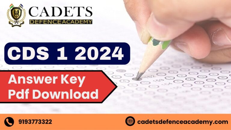 CDS 1 EXAM Answer Key 2024 Pdf Download