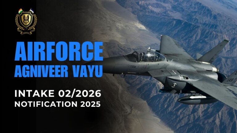 Air Force Agniveer Vayu Intake 02/2026 Notification – Eligibility, Exam ...